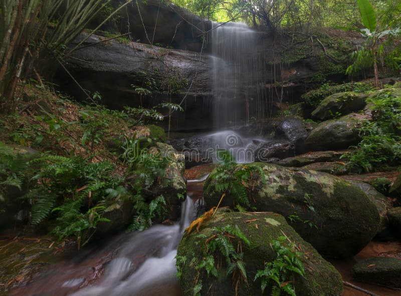 The Waterfall on Raining Season Stock Image - Image of edible, magic ...