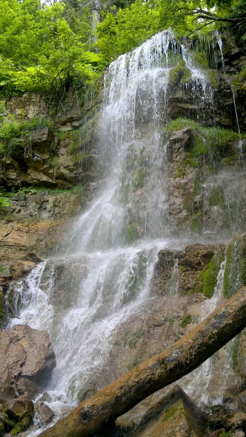 Waterfall stock image. Image of flowing, precipitant - 56604059