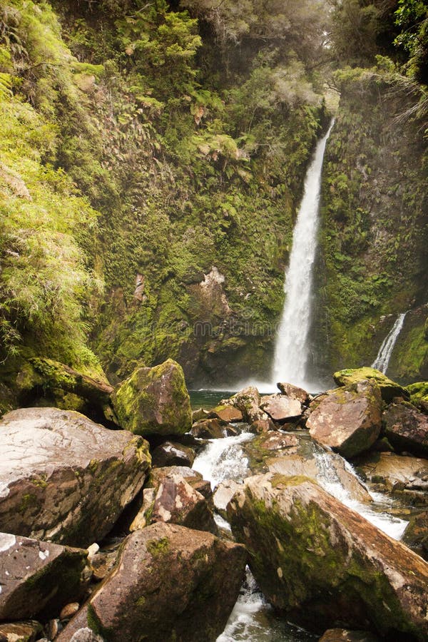 Waterfall in ravine stock image. Image of abyss, green - 18594085