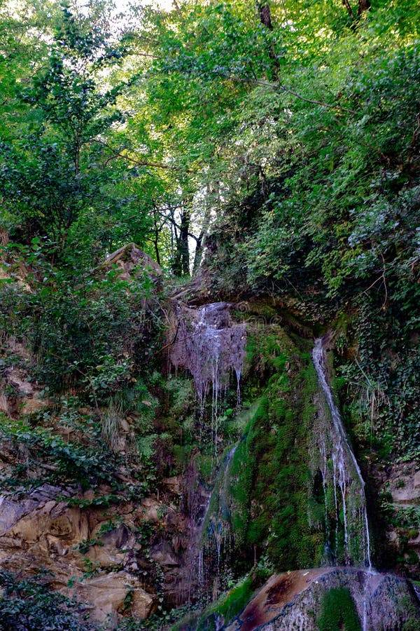 Waterfall from Ravine.waterfall from the Mountain River Stock Image ...
