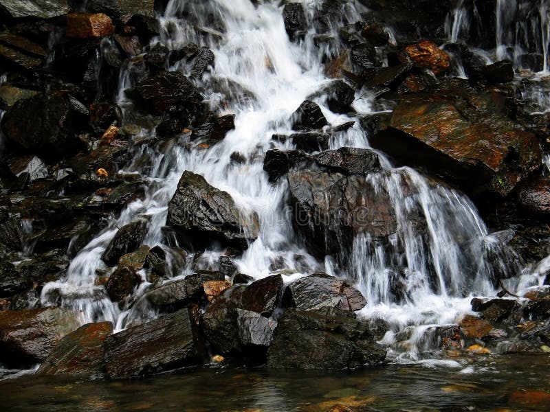 Waterfall reflection stock image. Image of water, background - 727075