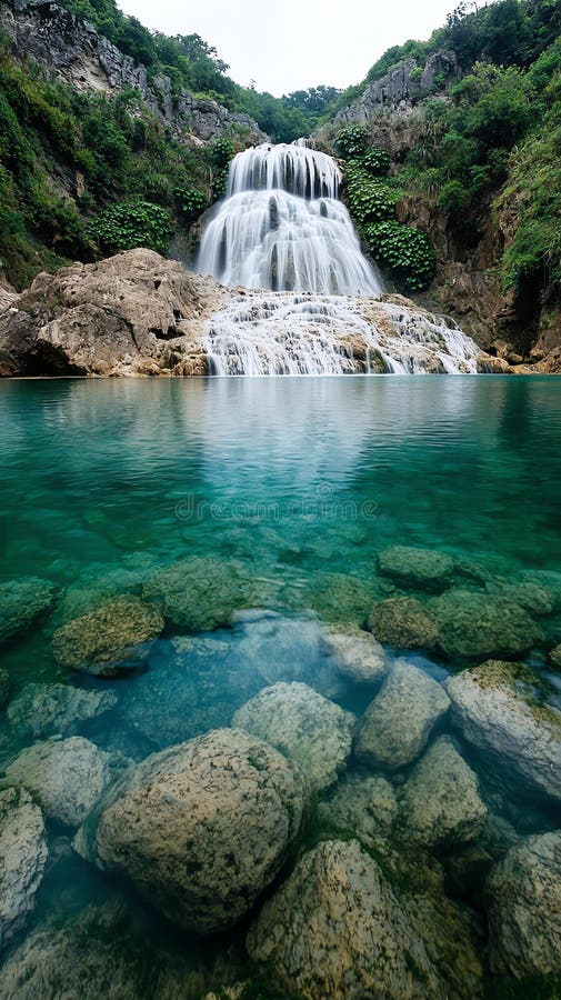 Waterfall Reflections, Rocky Cliffs, Photography, Serene Waterfall ...