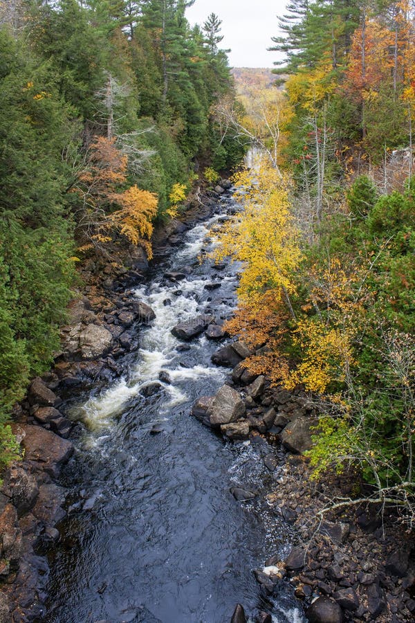 Waterfall Regional Park, Sainte-Beatrix Stock Image - Image of hiking ...