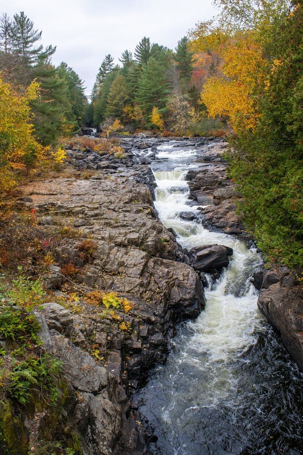 Waterfall Regional Park, Sainte-Beatrix Stock Image - Image of ...