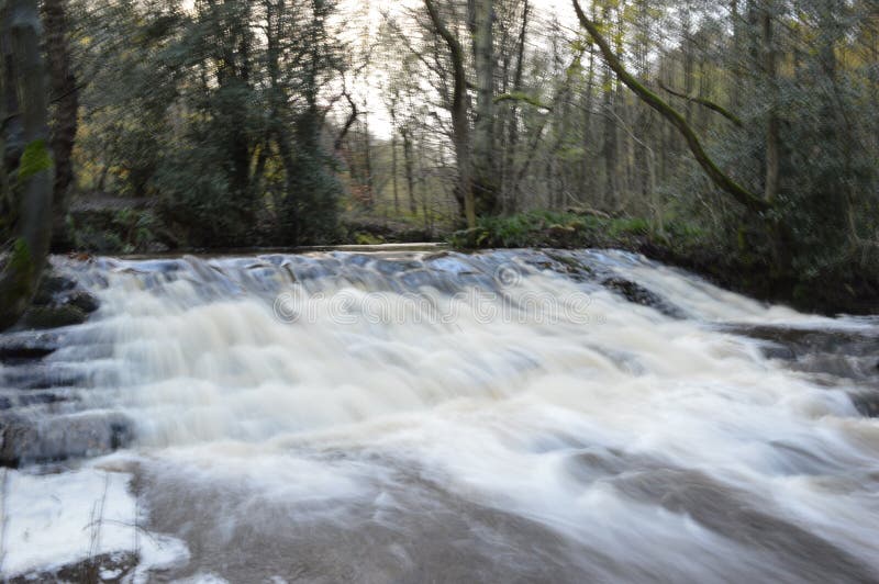Waterfall stock photo. Image of valley, water, rivelin - 46777838
