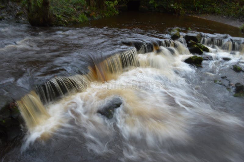 Waterfall stock photo. Image of waterfall, rivelin, sheffield - 46316770