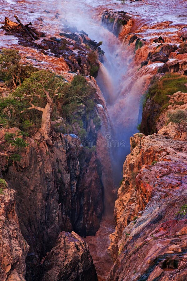 Waterfall stock photo. Image of tree, namibia, nature - 57821410