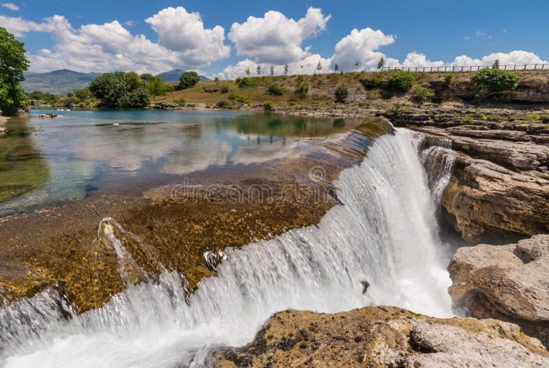 Waterfall and River Cijevna in the Rocks. Stock Photo - Image of ...