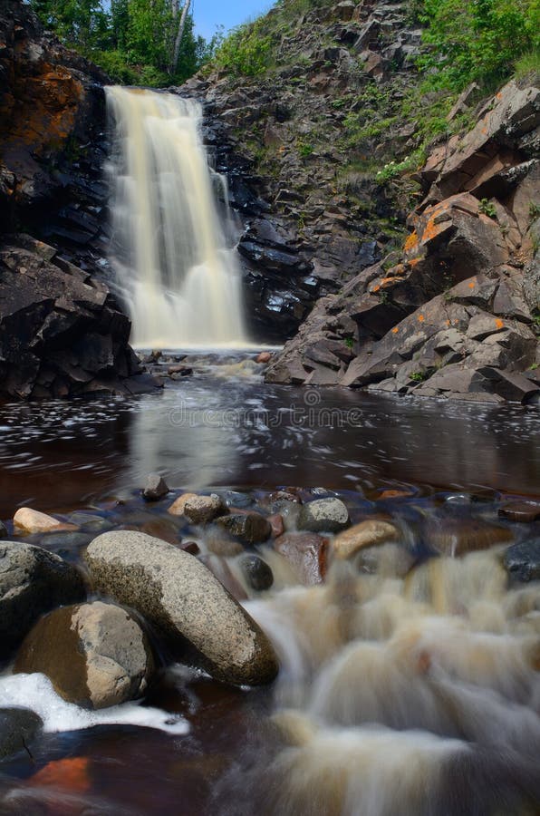 Waterfall and River Rocks stock photo. Image of beautiful - 32608456