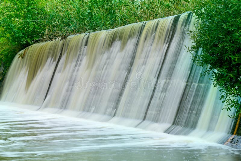 Waterfall on river stock image. Image of attraction, natural - 60729419