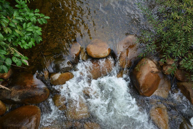Waterfall top view stock photo. Image of tropical, tree - 120307972