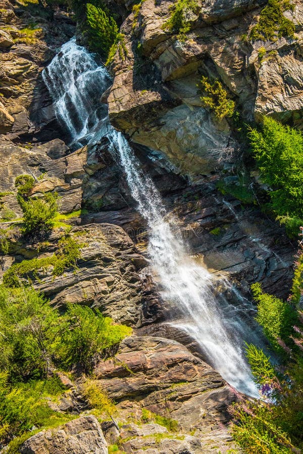 Waterfall on rocks stock photo. Image of green, european - 116678360