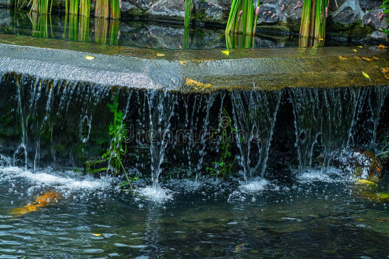 Waterfall from the Rocks in Hot Spring Stock Image - Image of waterfall ...
