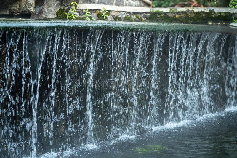Waterfall from the Rocks in Hot Spring Stock Image - Image of cascade ...