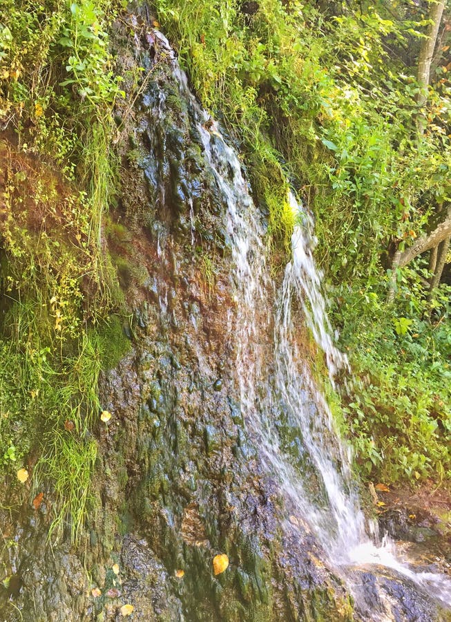 Waterfall and Rocks Landscape Stock Photo - Image of rocks, texture ...