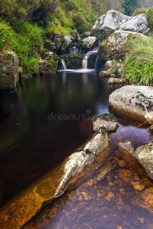 Waterfall rocks view stock image. Image of rocks, boulders - 109453483