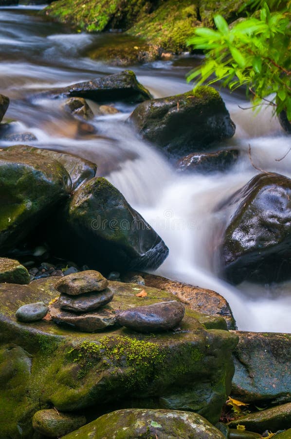 Waterfall rocks view stock image. Image of forest, rocks - 110505911