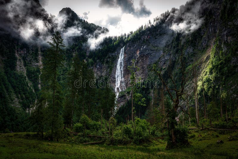 Waterfall Rothbachfall Schonau in Germany Stock Photo - Image of stone ...