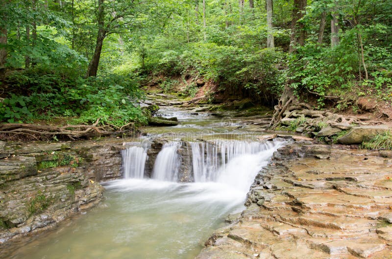 Waterfall at Saunders Spring Stock Image - Image of waterfall, nature ...