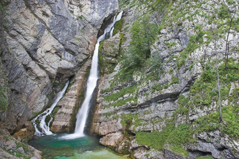 Savica waterfall, Slovenia stock image. Image of mountain - 33559507