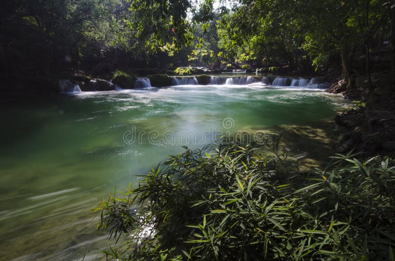 Waterfall scene stock photo. Image of water, forest, river - 36188180