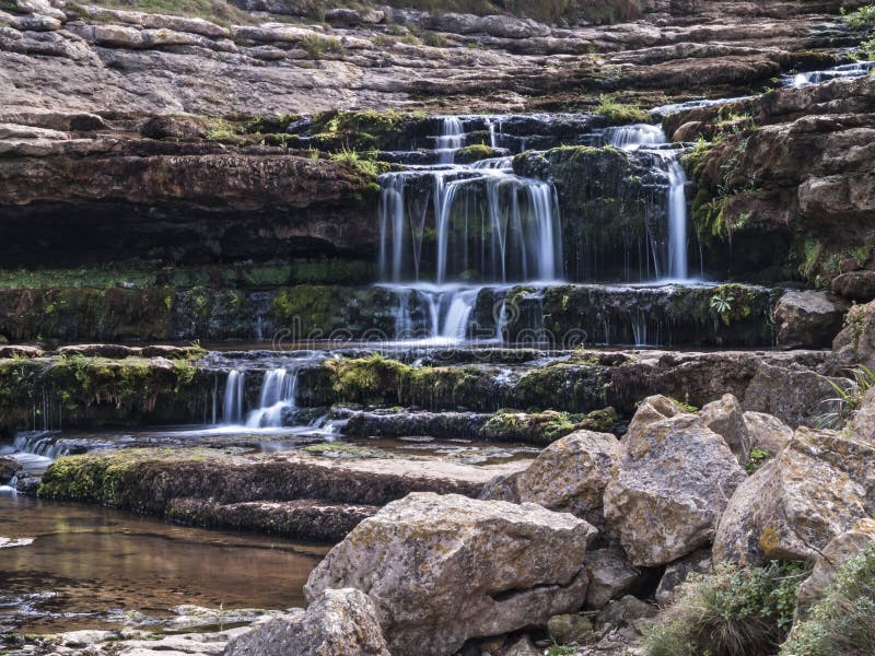 Waterfall scene stock image. Image of building, abandoned - 41769283