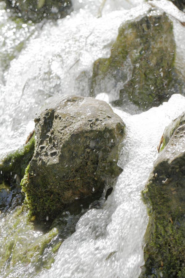 Waterfall Scene in White Water Stock Photo - Image of blue, green ...