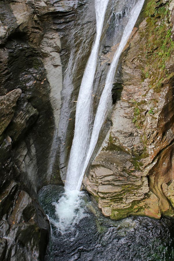 Waterfall seen from above stock photo. Image of tall - 75941804