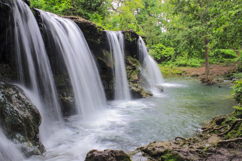 Waterfall stock photo. Image of shot, water, nature, forest - 58425704