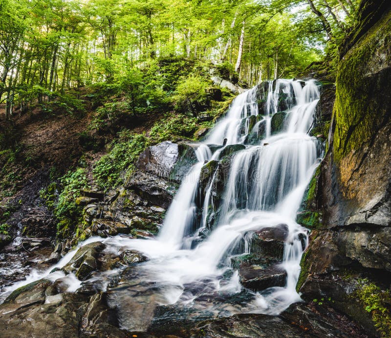 Waterfall Shypit in the Ukraine Stock Photo - Image of leaf, moss: 92819558