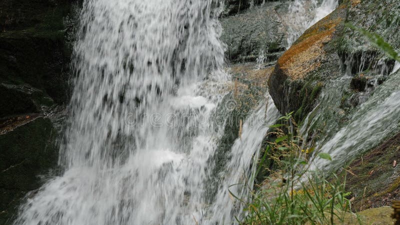 Waterfall, Side View. Water Energy Stock Video - Video of waterfalls ...