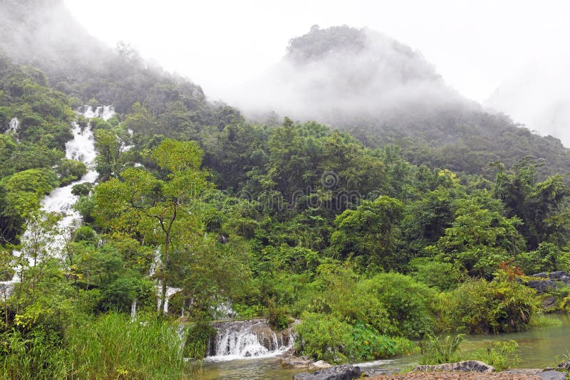 Waterfall in slow motion stock photo. Image of blast - 160014774