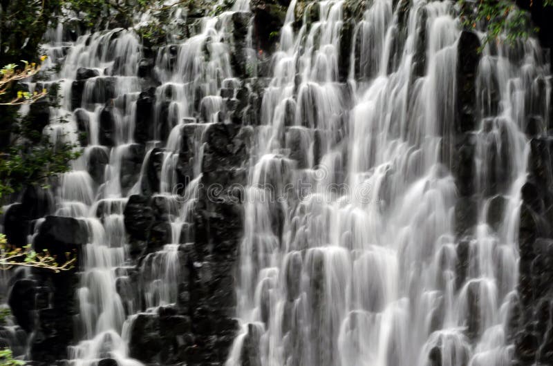 Waterfall with Slow Shutter Speed To Create Milky Water. High Mountain ...
