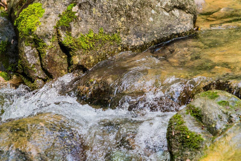Waterfall in Small Mountain Stream. Stock Image - Image of water, park ...