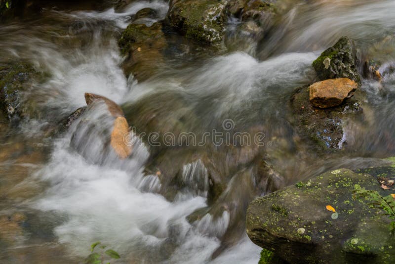 Waterfall in Small Mountain Stream. Stock Photo - Image of landscape ...