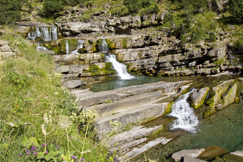 Waterfall in Spanish Pyrenees Stock Photo - Image of stream, spain ...