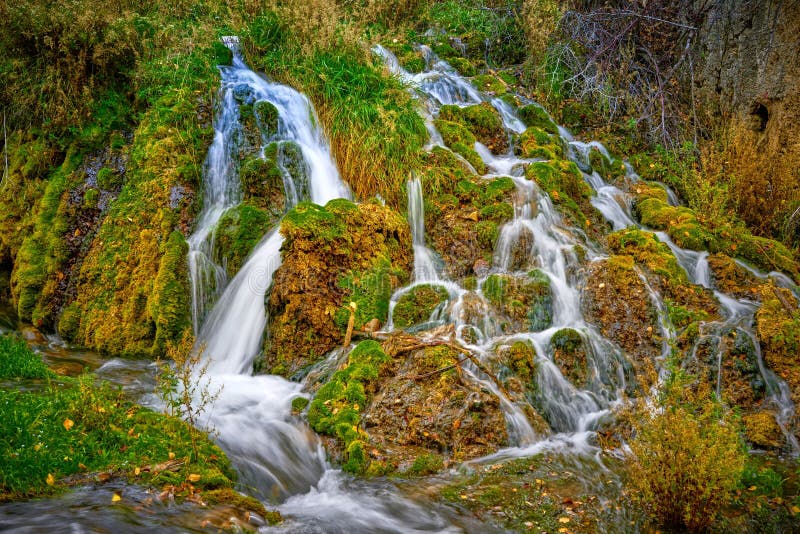 Waterfall, Spearfish Canyon SD Stock Photo - Image of colors, autumn ...