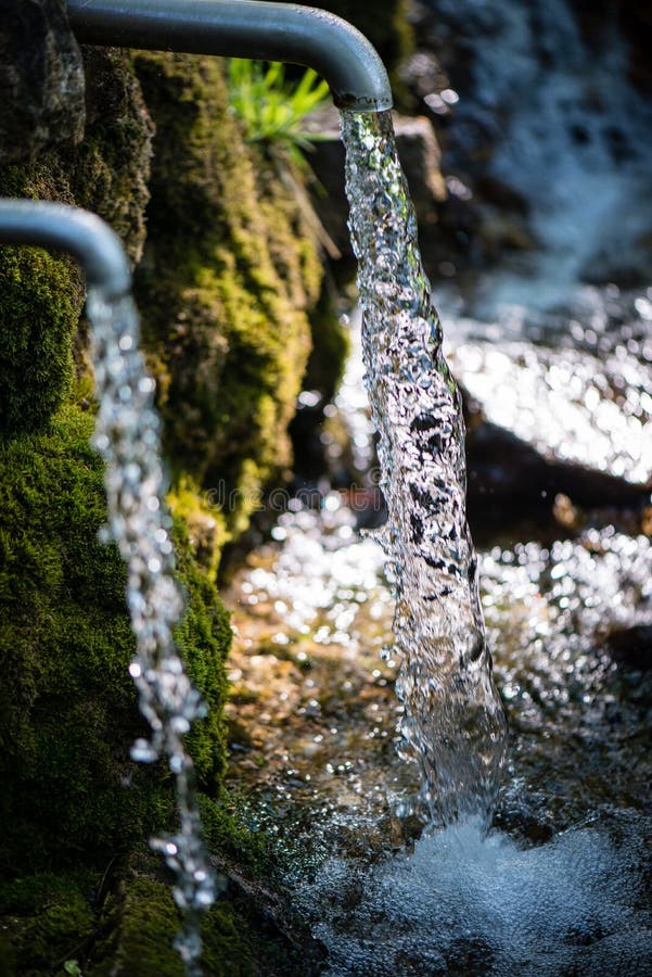 Waterfall Splashes in Closeup Stock Photo - Image of stream, nature ...