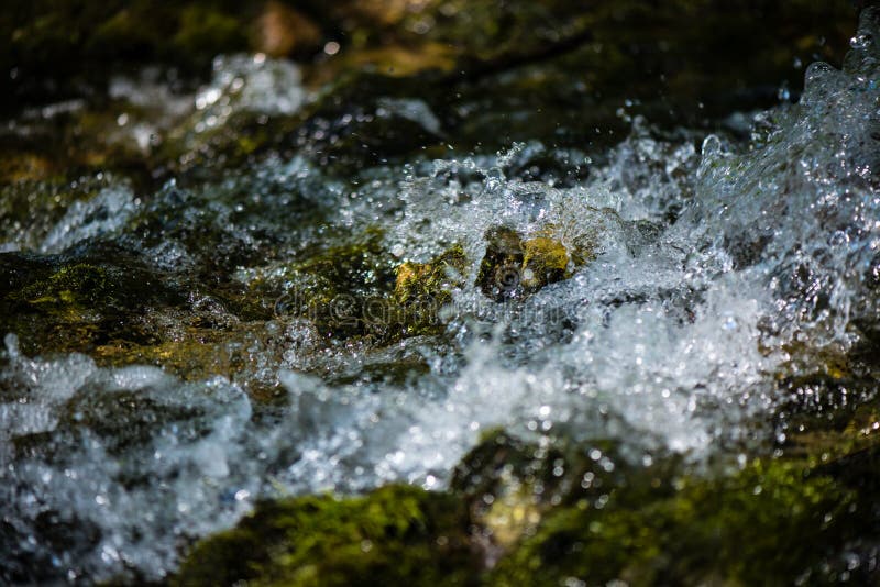 Waterfall Splashes in Closeup Stock Photo - Image of natural, beautiful ...