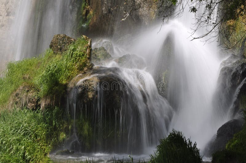 Waterfall in Spring stock image. Image of natural, preserved - 17025127