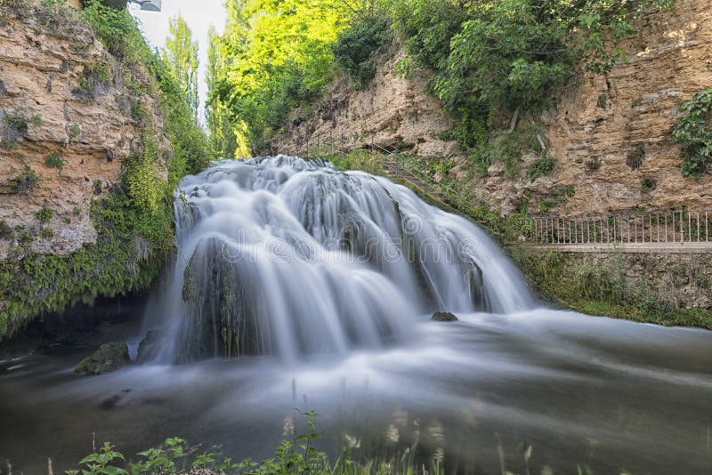 Waterfall in Spring with Great Color Stock Photo - Image of natural ...