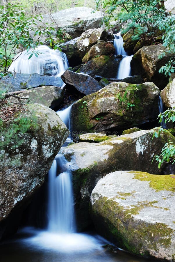 Waterfall Steps stock image. Image of forest, peaceful - 4180245