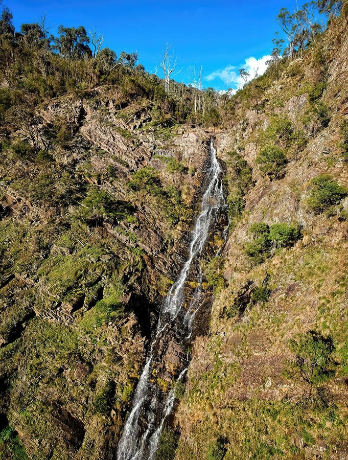 Waterfall at Strath Creek Falls in the Morning Stock Photo - Image of ...