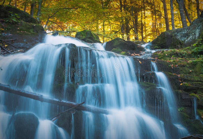 Waterfall strings stock image. Image of mountain, peaceful - 50049109