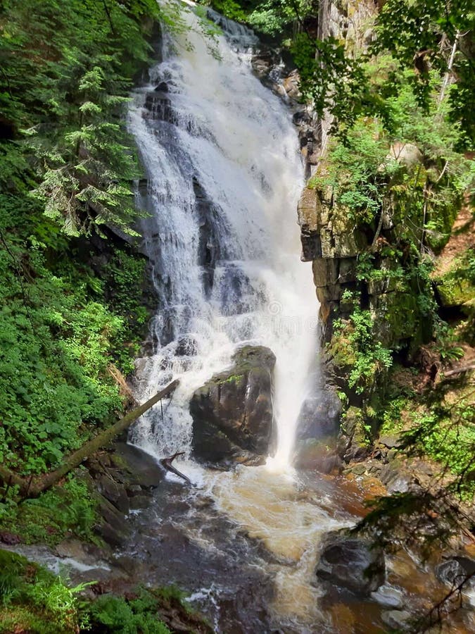 Waterfall Sumik in Slovenia Stock Photo - Image of rock, plant: 254216150