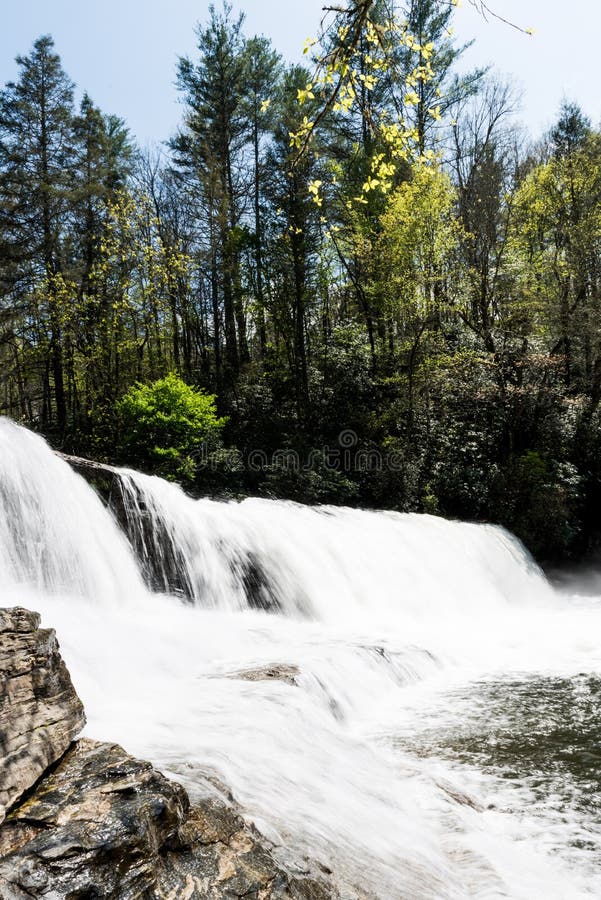 North Carolina Saluda Waterfall in the Season of Autumn Stock Image ...