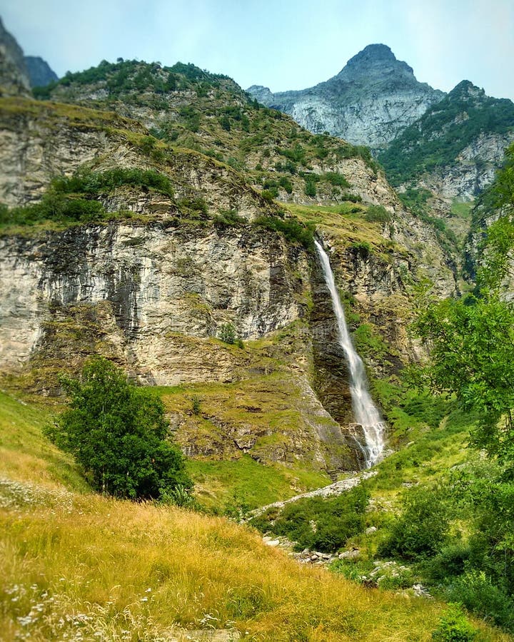 Waterfall in Switzerland stock image. Image of switzerland - 61423551
