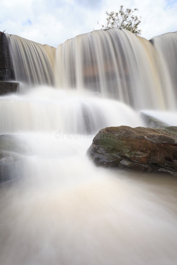 Waterfall Taken from Low Angle Stock Photo - Image of environment, flow ...