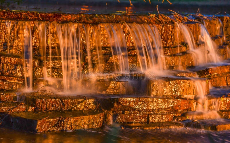 Waterfall Taken at Twilight Stock Photo - Image of color, fresh: 42726850