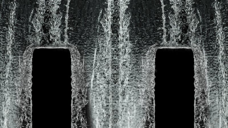 Waterfall Texture Loop 4K with, Isolated on Black Stock Footage - Video ...